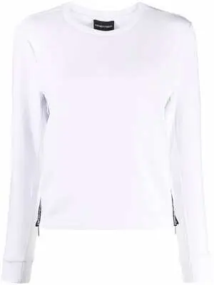 Emporio Armani Logo-trim Sweatshirt - White