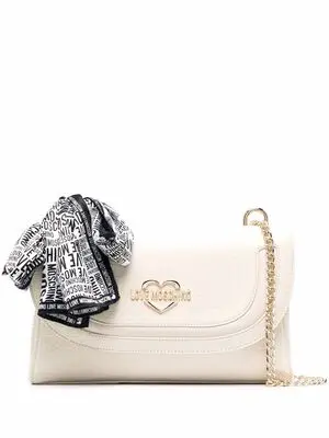 Moschino Crocodile-effect Faux-leather Shoulder Bag