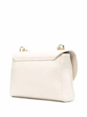 Moschino Crocodile-effect Faux-leather Shoulder Bag