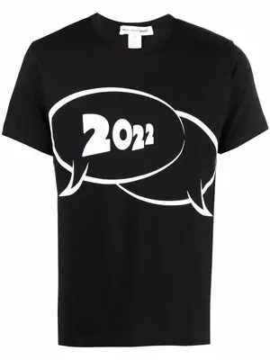Comme Des Garçons Logo-print Short Sleeve T-shirt - Black