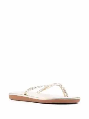 ANCIENT GREEK SANDALS Plage Braided-strap Flip-flops - Yellow
