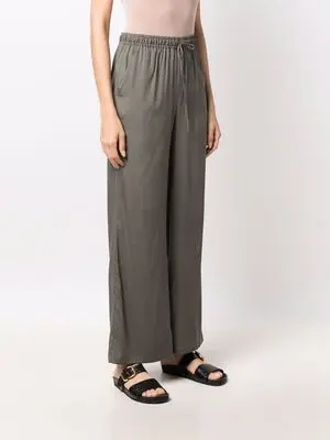 PAULA Drawstring Straight-leg Trousers - Green