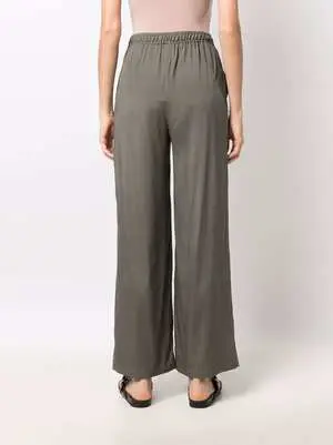 PAULA Drawstring Straight-leg Trousers - Green