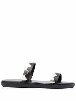 ANCIENT GREEK SANDALS Paralia Zigzag-band Leather Sandals