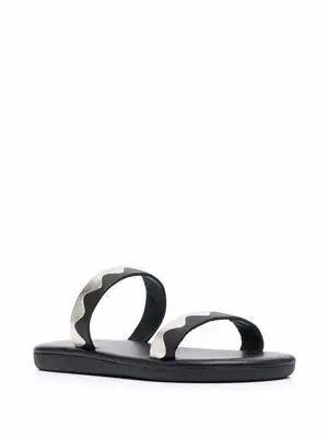 ANCIENT GREEK SANDALS Paralia Zigzag-band Leather Sandals