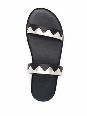 ANCIENT GREEK SANDALS Paralia Zigzag-band Leather Sandals