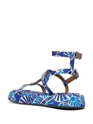 La DoubleJ Jazzy Seashell-print Sandals