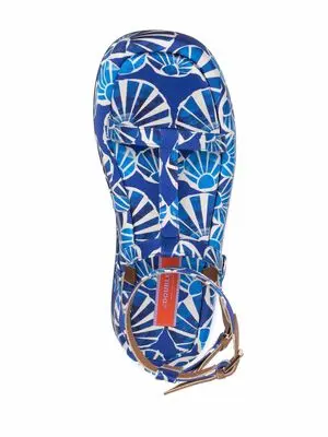 La DoubleJ Jazzy Seashell-print Sandals