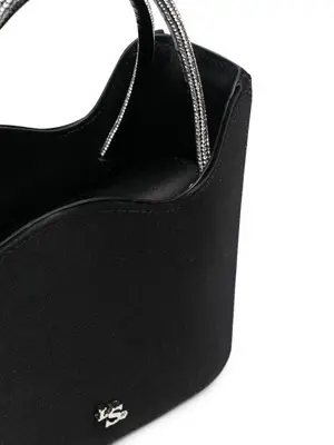 LE SILLA Micro Ivy Crystal-embellished Tote - Black