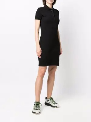 Lacoste Logo-patch Polo Dress - Black
