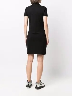 Lacoste Logo-patch Polo Dress - Black