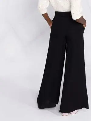 Moschino High-waisted Flared Trousers - Black