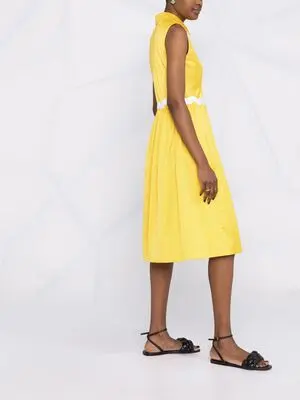Moschino Belted Button-up Midi Dress