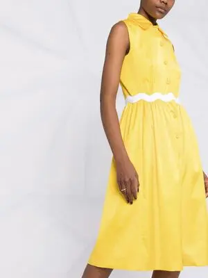 Moschino Belted Button-up Midi Dress