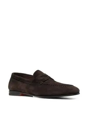 Santoni Door Suede Loafers