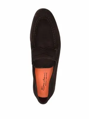 Santoni Door Suede Loafers