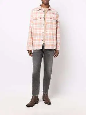 DIESEL® Logo-patch Patterned Shirt