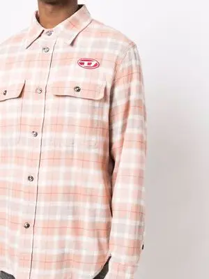 DIESEL® Logo-patch Patterned Shirt