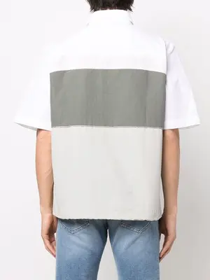 DIESEL® Embroidered-logo Colour-block Shirt