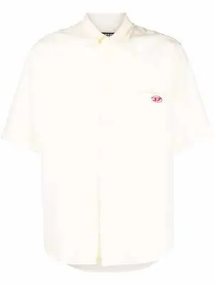 DIESEL® Logo-patch Short-sleeve Shirt - Yellow