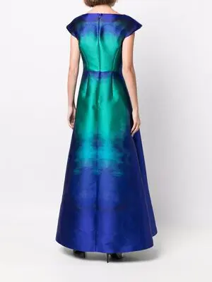 Alberta Ferretti Butterfly-print A-line Gown