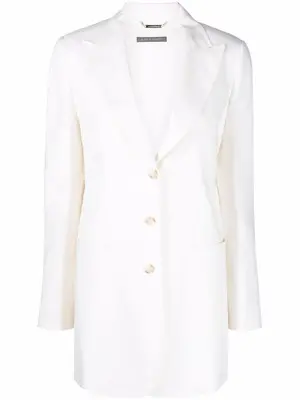 Alberta Ferretti Longline Single-breasted Blazer