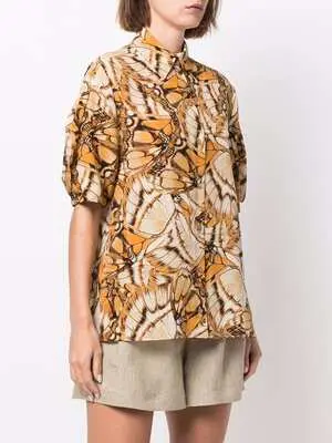 Alberta Ferretti Butterfly Print Shirt