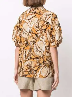 Alberta Ferretti Butterfly Print Shirt