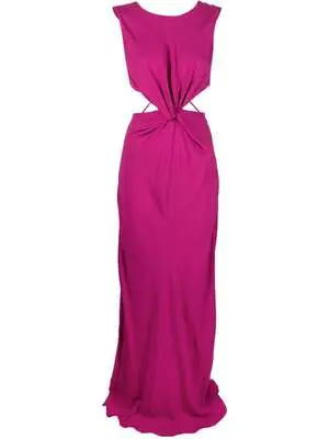 Alberta Ferretti Cut-out Gown - Pink