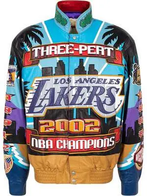 JEFF HAMILTON X Lakers 2002 3peat Leather Jacket