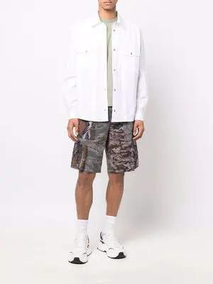 DIESEL® Camouflage Print Cargo Bermuda Shorts