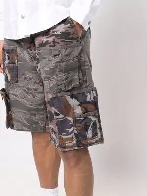 DIESEL® Camouflage Print Cargo Bermuda Shorts