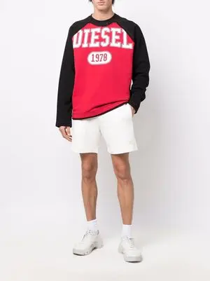 DIESEL® Cotton Track Shorts With Drawstring Waist