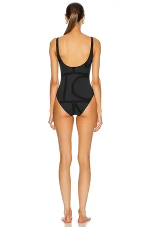 TOTEME Positano Swim - Black Monogram