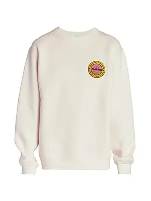 Isabel Marant Men's Mikolo Cotton-Blend Crewneck Sweatshirt - Light Pink  - Light Pink