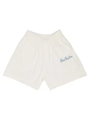 BLUE SKY INN Men's Cotton Logo Shorts - White  - White