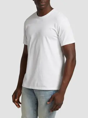 FRAME Logo Cotton T-shirt - Blanc