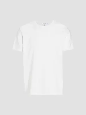 FRAME Logo Cotton T-shirt Blanc