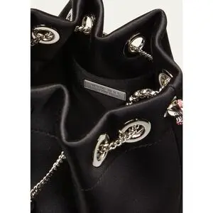 JIMMY CHOO Bon Bon Satin With Crystal Handle
