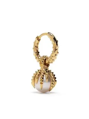 KASUN LONDON Dragon Pearl-drop Single Earring - Gold