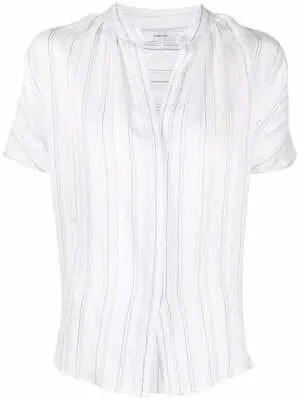 Vince Striped Short-sleeve Shirt - White