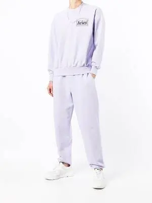 Aries Temple Logo-print Track Pants - Purple