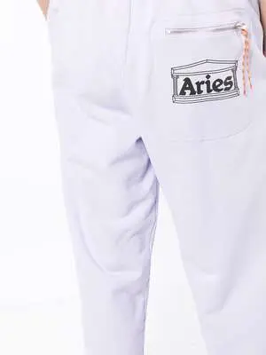 Aries Temple Logo-print Track Pants - Purple