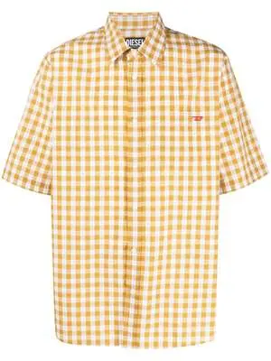 DIESEL® Gingham-print Short-sleeve Shirt