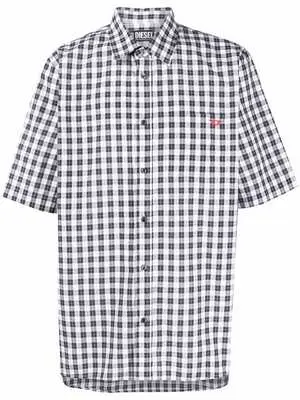 DIESEL® Gingham-print Short-sleeve Shirt