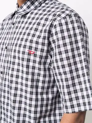 DIESEL® Gingham-print Short-sleeve Shirt