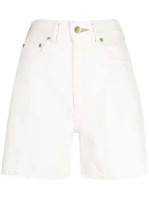 TU ES MON TRESOR High-rise Denim Shorts - White