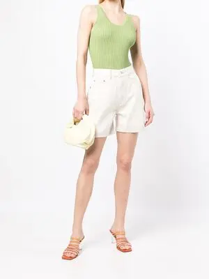 TU ES MON TRESOR High-rise Denim Shorts