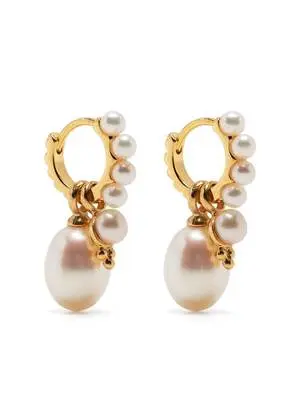 DOWER & HALL Timeless Pearl Hoop Earrings Set