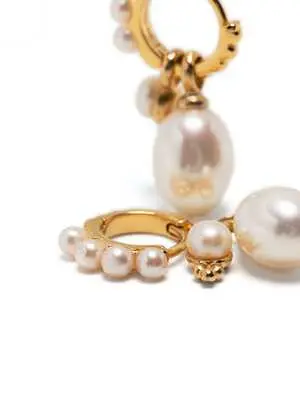 DOWER & HALL Timeless Pearl Hoop Earrings Set